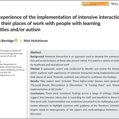 Graham Firth’s Intensive Interaction Blog – Connecting with Intensive ...